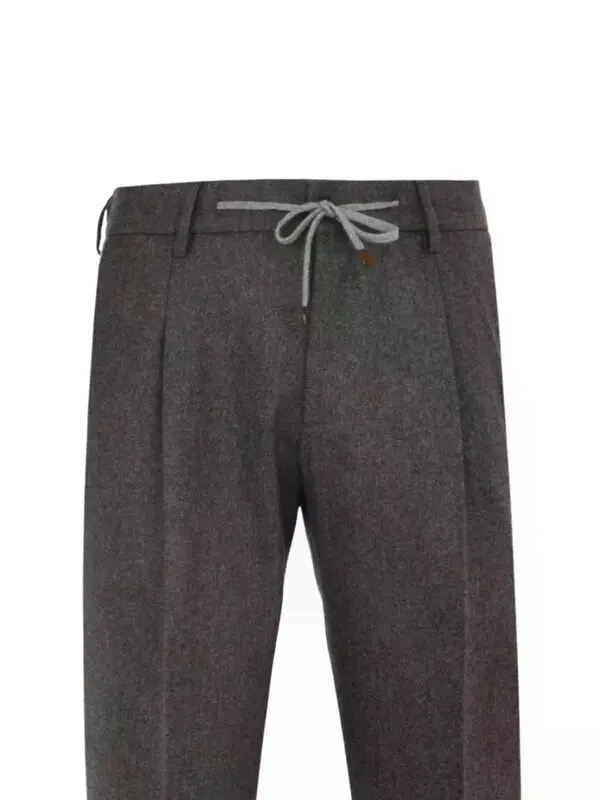 BARBA NAPOLI Roma Drawstring Trousers - Grey