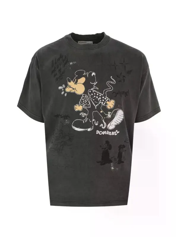 DOMREBEL Spit Cartoon-print T-shirt - Grey