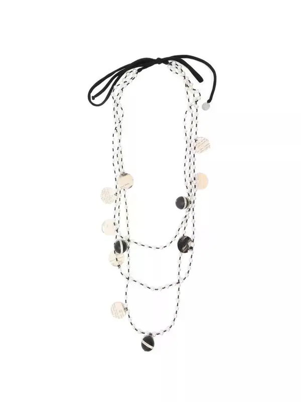 MARIA CALDERARA Disc Beaded Necklace - White