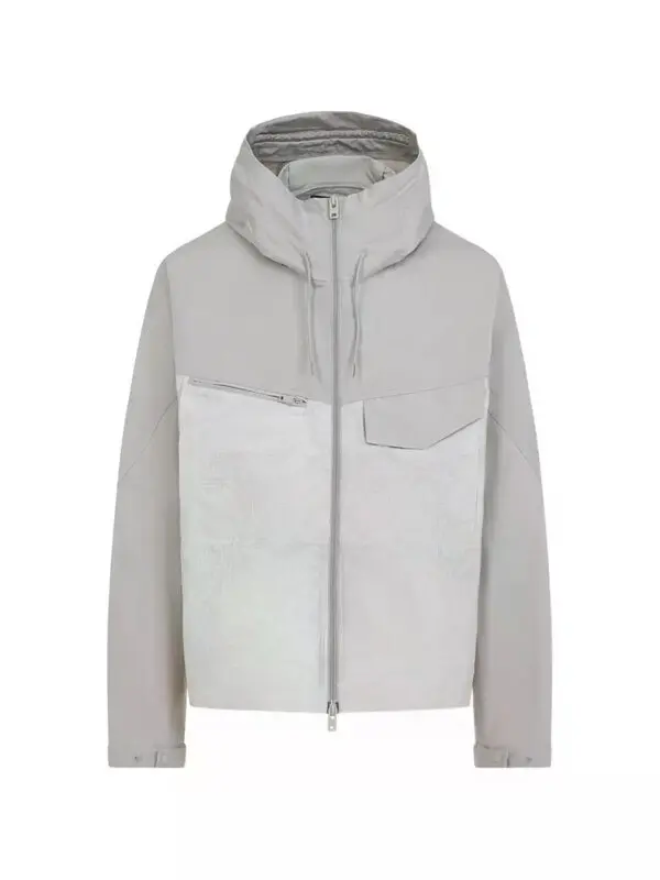 Y3 Panelled Hooded Jacket - Neutrals