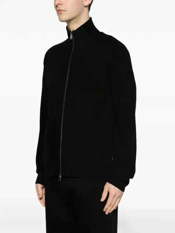 BOSS Zip-up Wool Cardigan