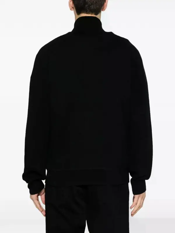 BOSS Zip-up Wool Cardigan