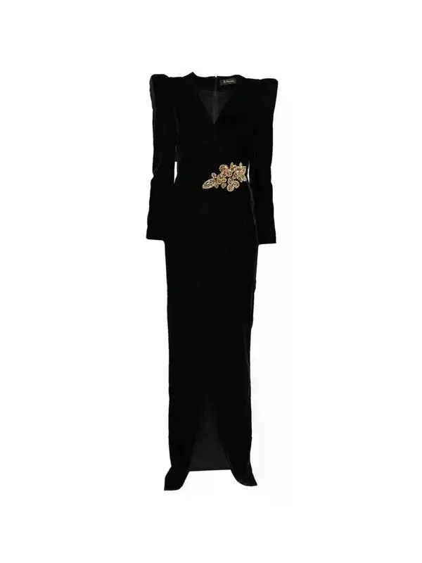 M.MARQUISE Embellished V-neck Dress