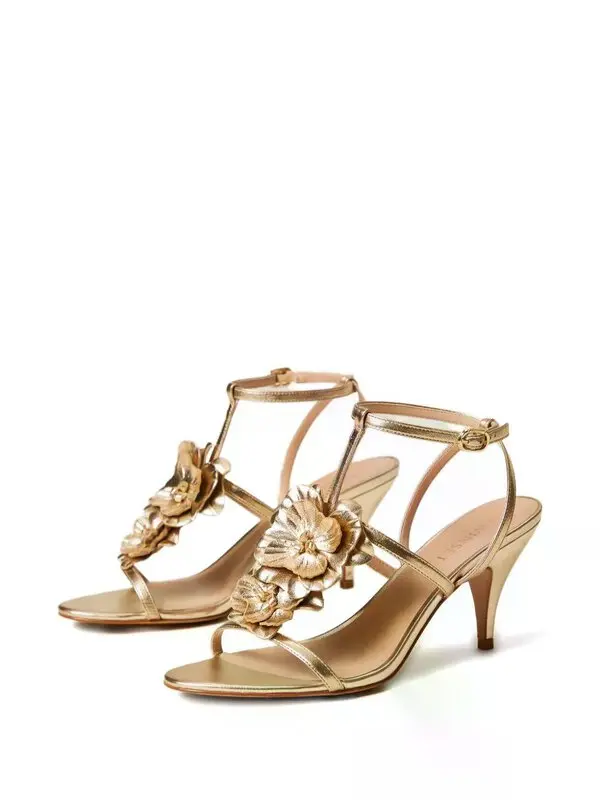 TWINSET Flower Appliqué Strappy Sandals