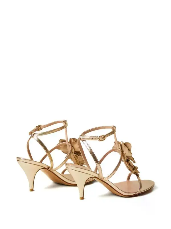 TWINSET Flower Appliqué Strappy Sandals