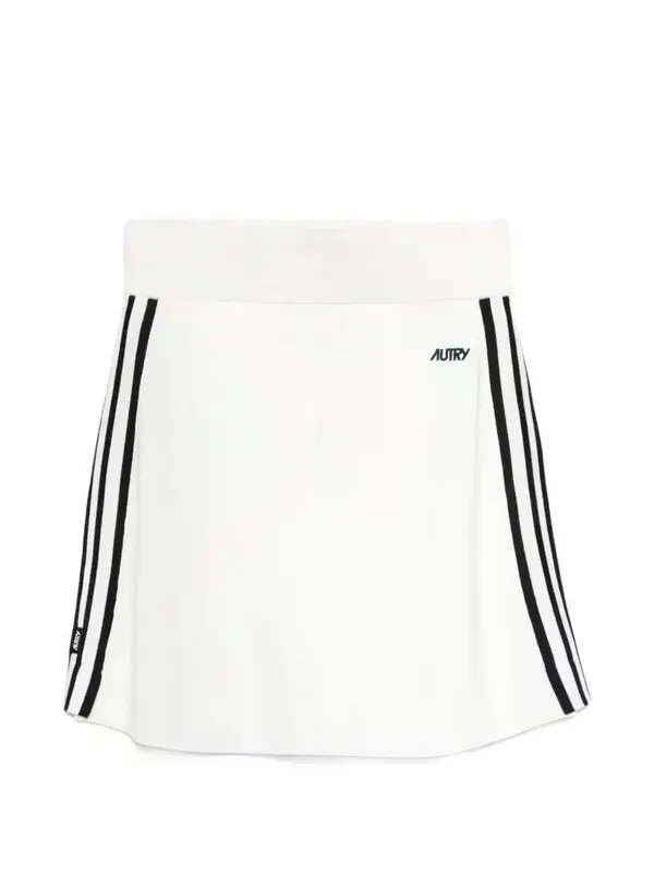 AUTRY Striped Mini Skirt - White