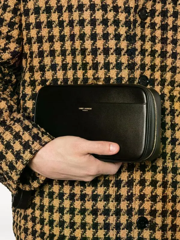 Saint Laurent Zip Wristlet Wash Bag