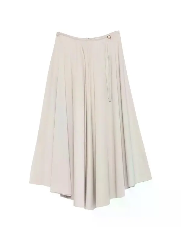 Agnona Buckle-detail Midi Skirt - Neutrals