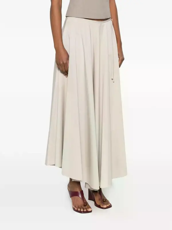 Agnona Buckle-detail Midi Skirt - Neutrals