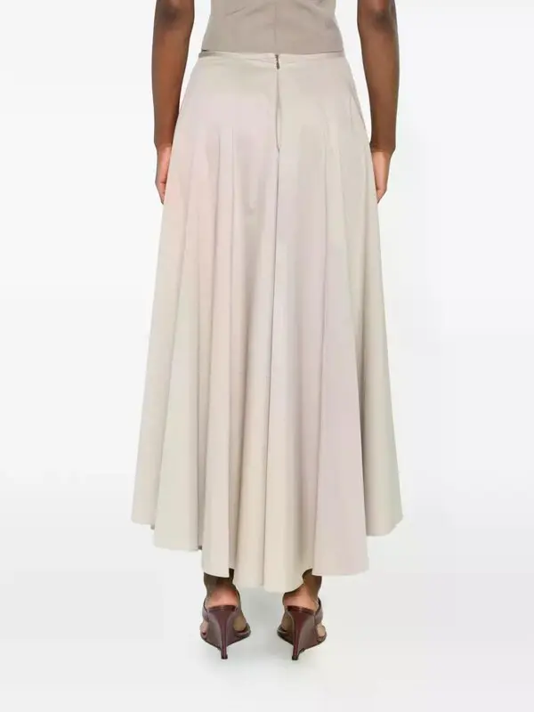 Agnona Buckle-detail Midi Skirt - Neutrals