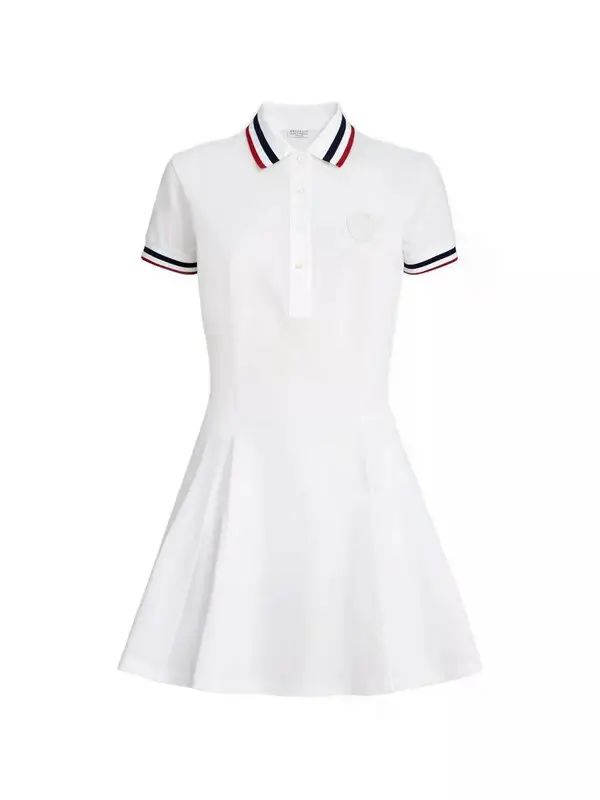 Brunello Cucinelli Striped-trim A-line Mini Dress