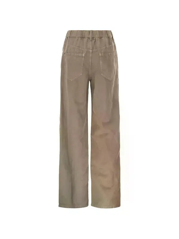 Brunello Cucinelli Contemporary Garment-dyed Trousers - Brown
