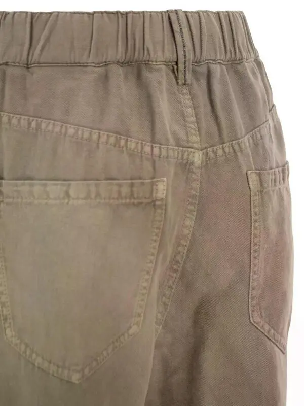 Brunello Cucinelli Contemporary Garment-dyed Trousers - Brown