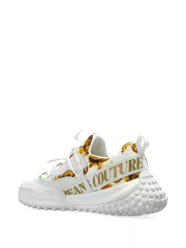Versace Baroque-print Sneakers - White