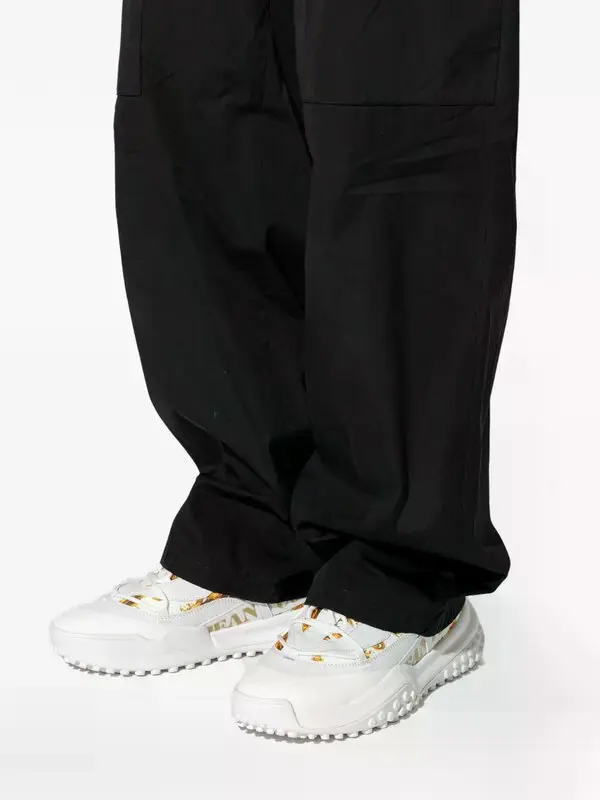 Versace Baroque-print Sneakers - White