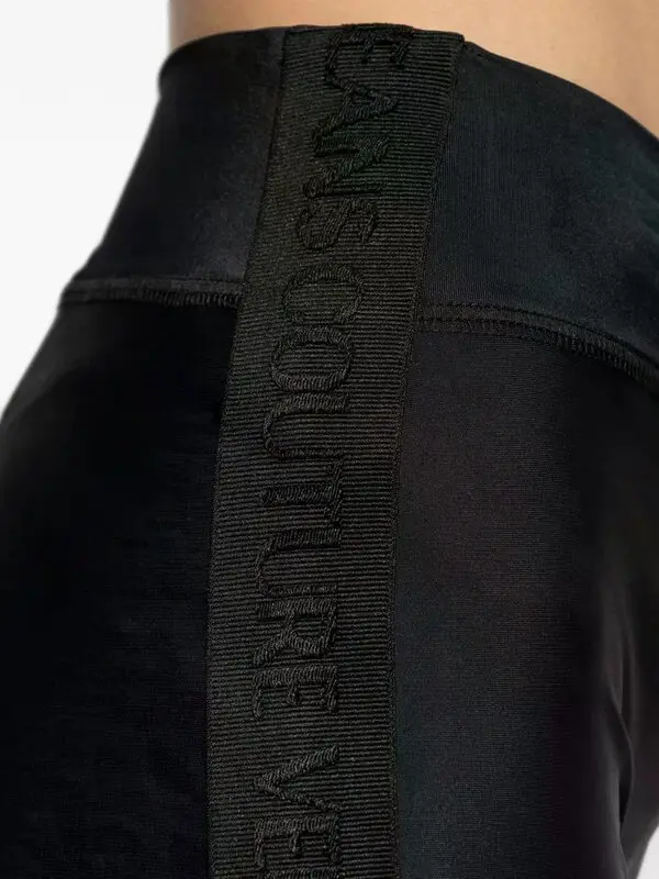 Versace Logo-tape Leggings - Black