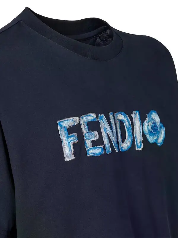 Fendi Logo-print T-shirt - Blue