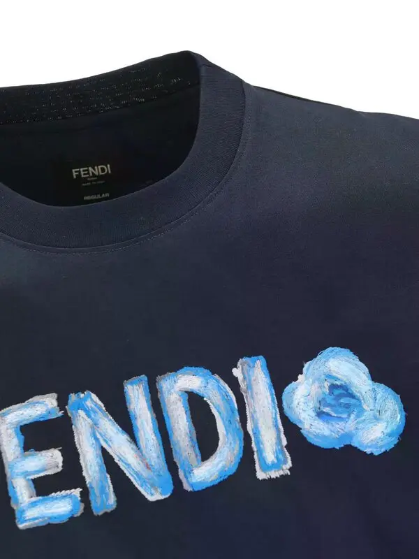 Fendi Logo-print T-shirt - Blue