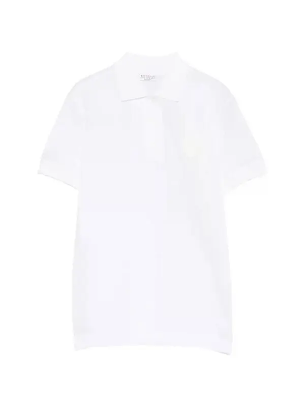 Brunello Cucinelli Appliqué Polo Top