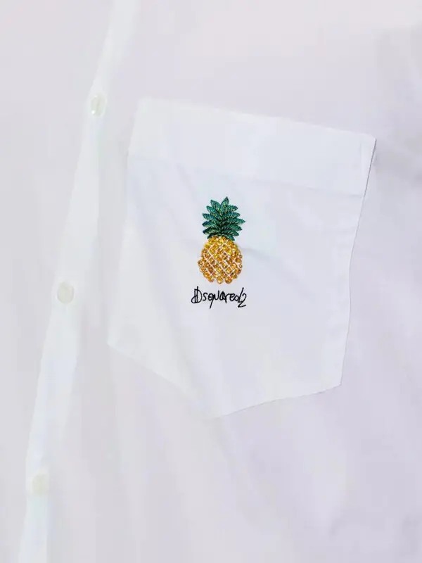 Dsquared2 Pocket Pineapple-embroidery Shirt