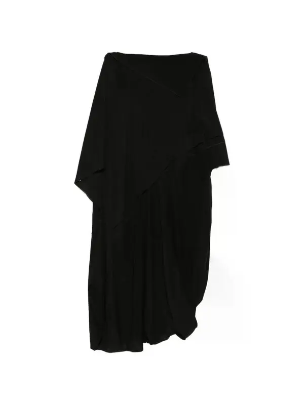 High Asymmetric Layered Midi Dress