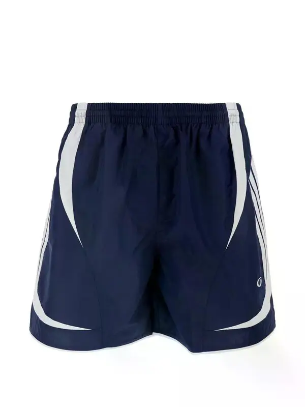 Balenciaga Logo-print Stripe-detail Shorts