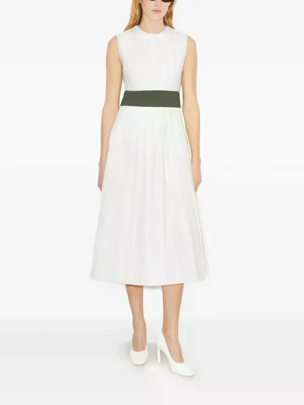 Tory Burch Pleated Poplin Midi Dress