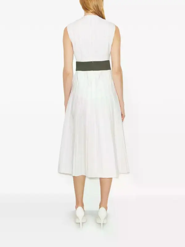 Tory Burch Pleated Poplin Midi Dress