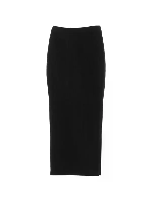 Antonelli Firenze Ribbed Knit Wool Skirt