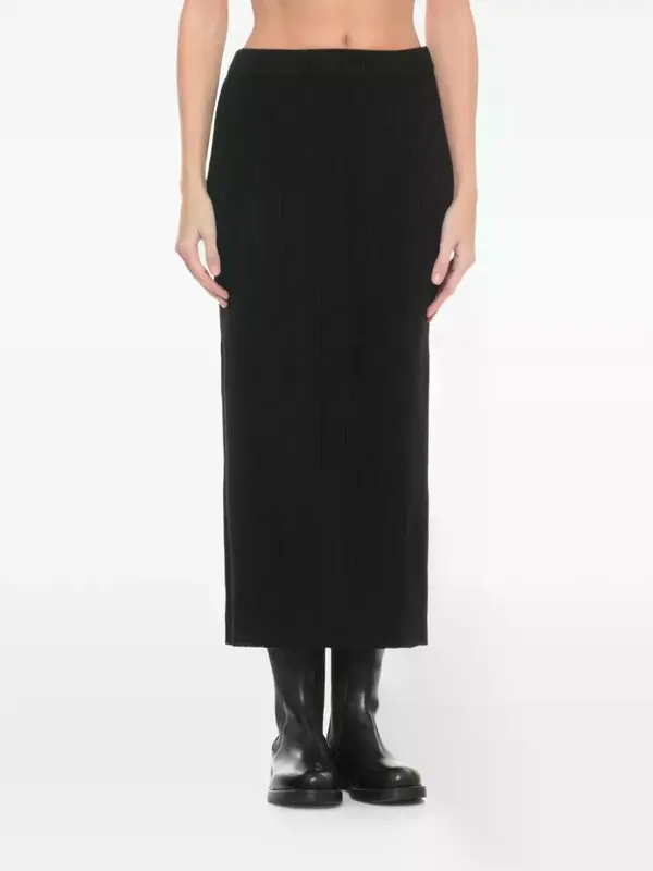 Antonelli Firenze Ribbed Knit Wool Skirt
