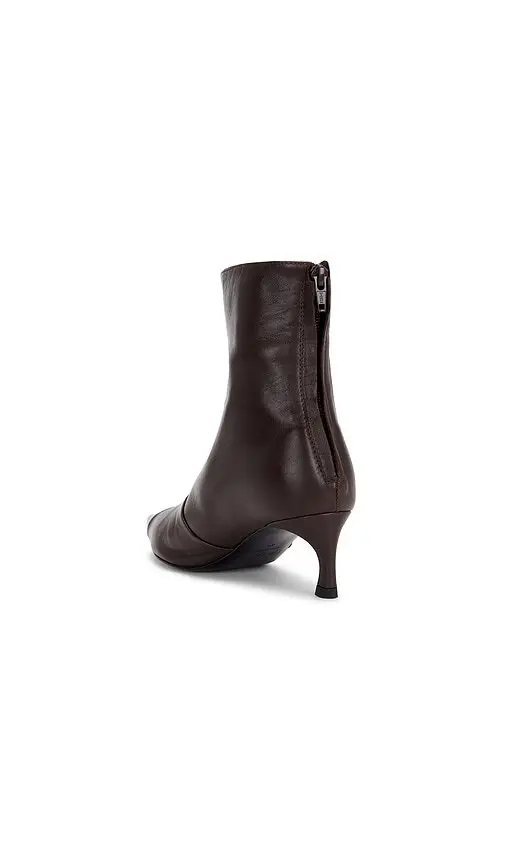 ROTATE BY BIRGER CHRISTENSEN Stretch Leather Boot With Patent Toe Detail