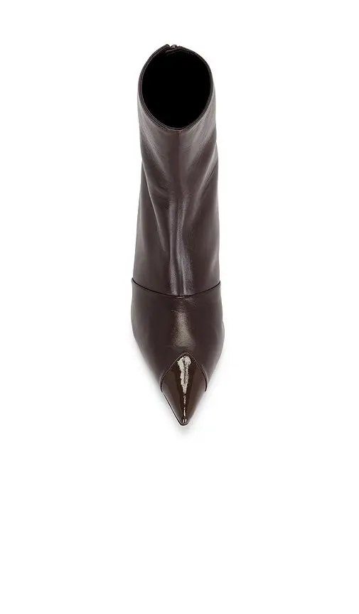 ROTATE BY BIRGER CHRISTENSEN Stretch Leather Boot With Patent Toe Detail