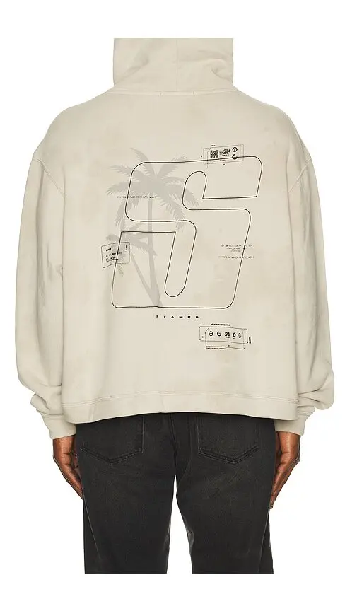 STAMPD Transit Tie Dye Cropped Hoodie - Sage