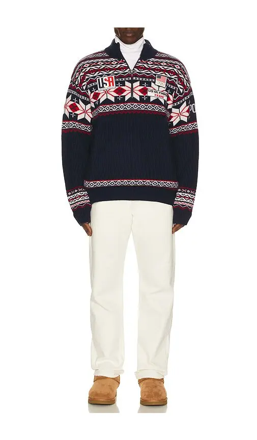 Polo Ralph Lauren Winter Olympics Half-zip Pullover Sweater - Blue
