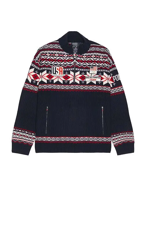 Polo Ralph Lauren Winter Olympics Half-zip Pullover Sweater - Blue