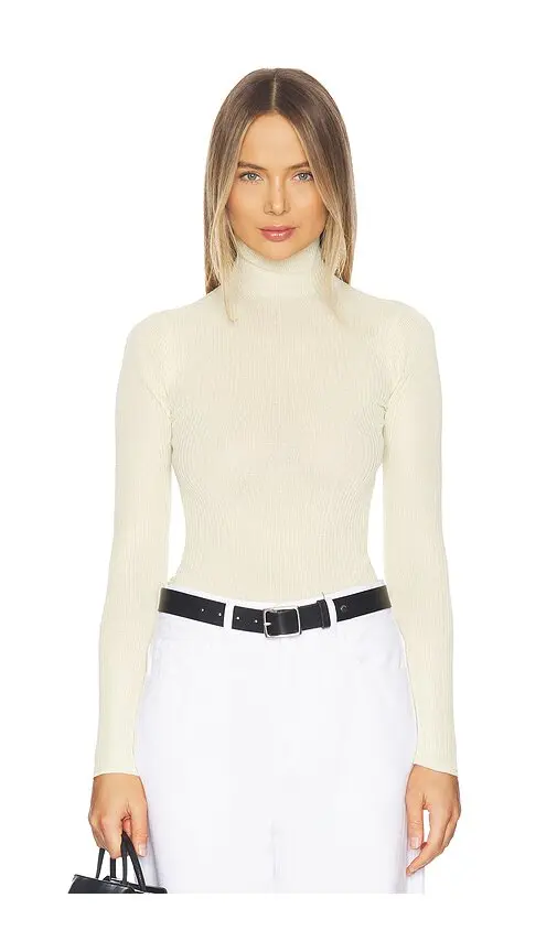 SEROYA Belen Ribbed Turtleneck Top