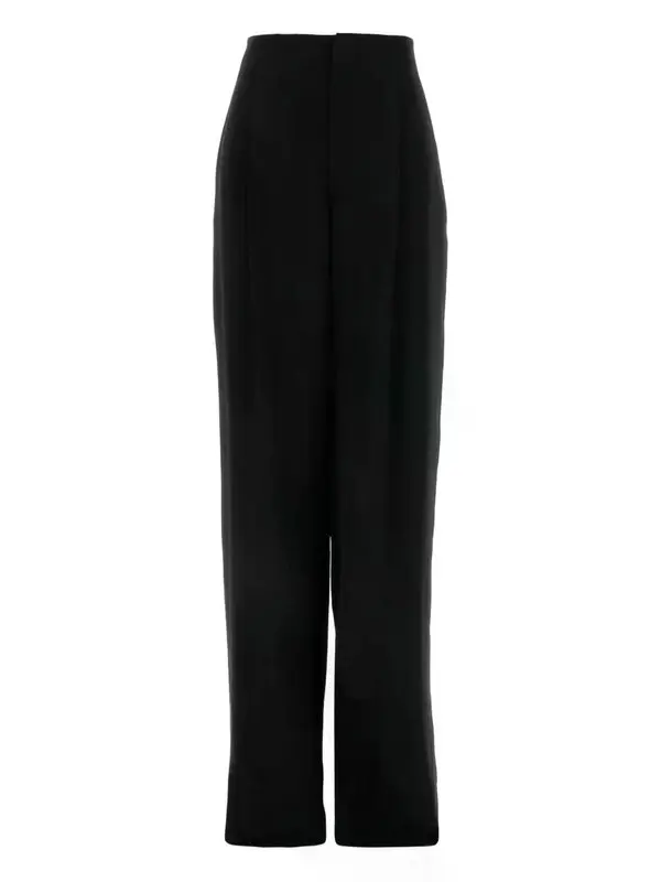 Saint Laurent Silk High-waisted Trousers