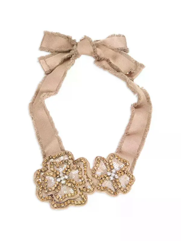 Valentino Garavani Flower-detail Necklace - Neutrals