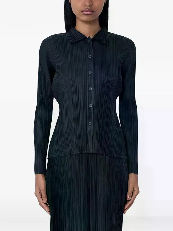 Issey Miyake Pleated Button-down Shirt