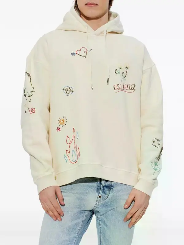 Dsquared2 Embroidered Hooded Sweater