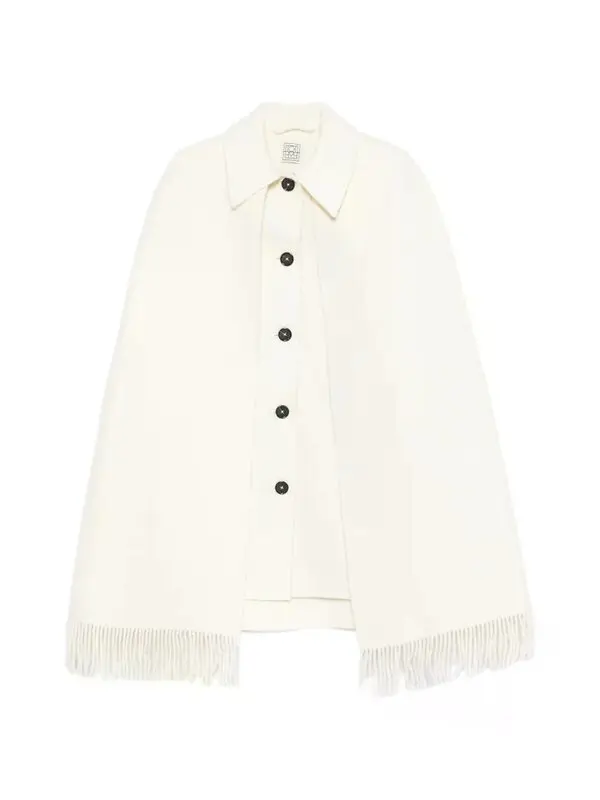 TOTEME Fringed Hem Cape Coat