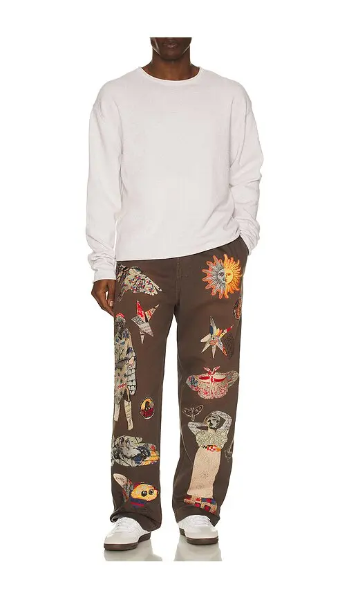 SAMUEL ZELIG Collage Pant - Brown