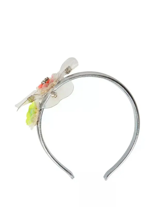 Red Valentino Floral Headband - Silver
