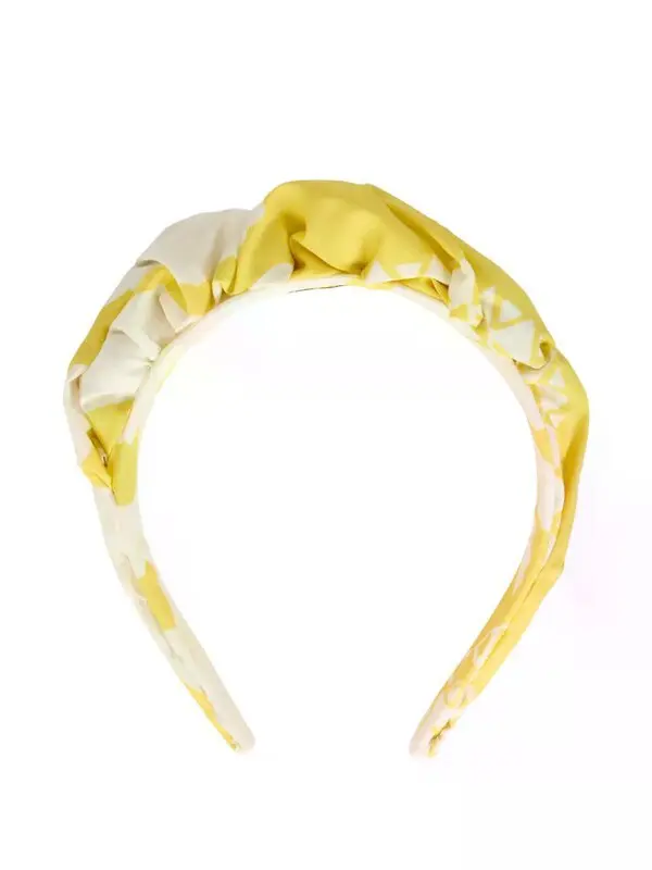 Valentino Garavani Knotted Print Headband - Yellow