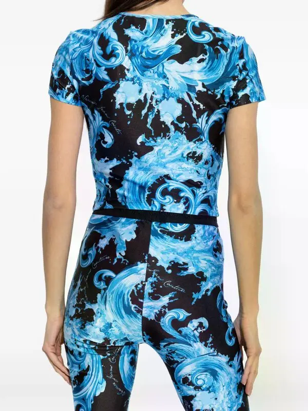 Versace Baroque-print T-shirt - Blue
