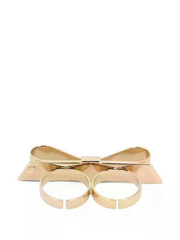 Valentino Garavani Bow Two-finger Ring - Gold