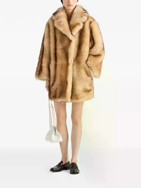 Prada Shearling Caban Coat