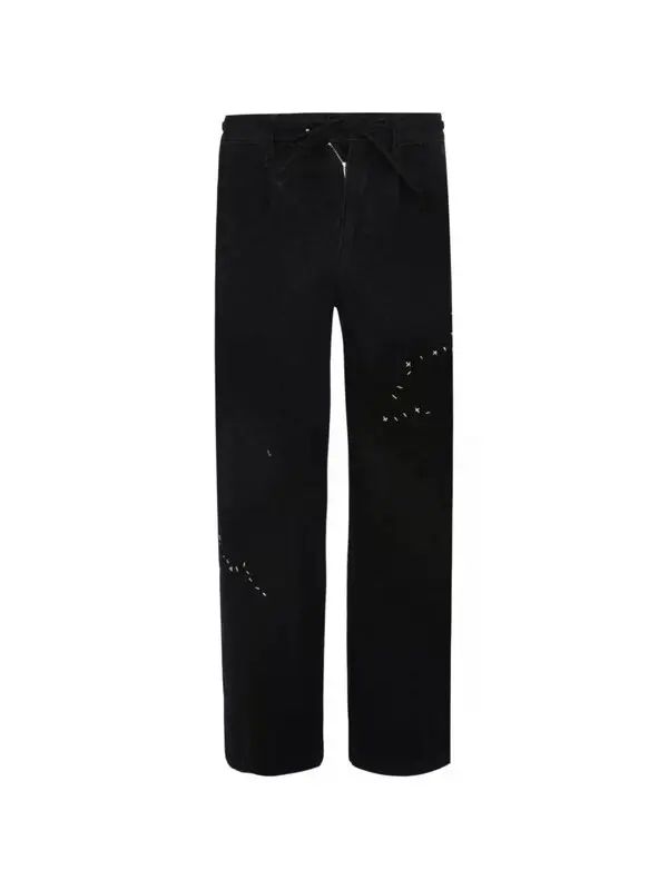 DOMREBEL Lazy Pleated Wide-leg Jeans