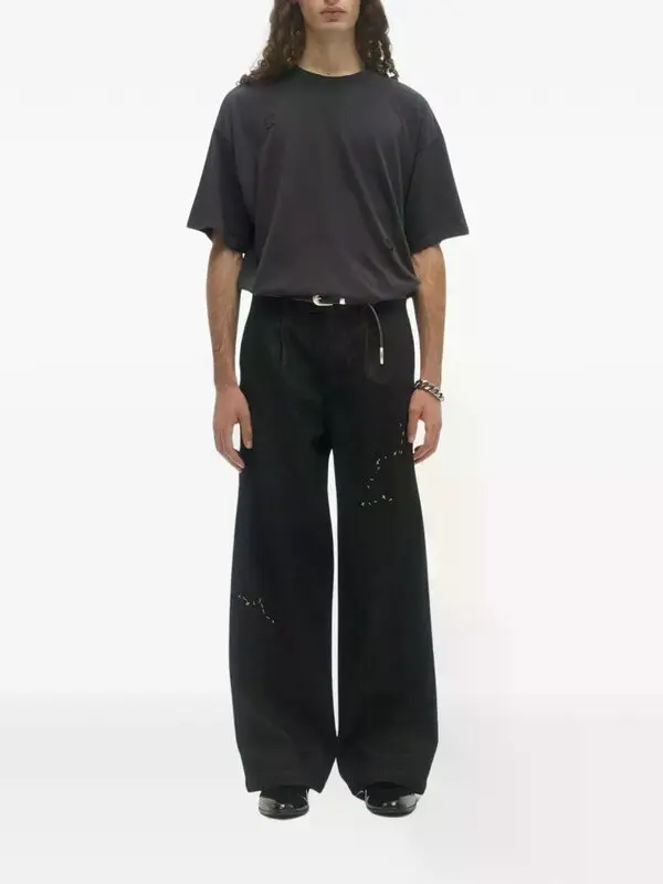 DOMREBEL Lazy Pleated Wide-leg Jeans