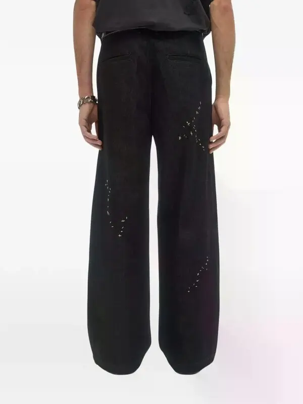 DOMREBEL Lazy Pleated Wide-leg Jeans